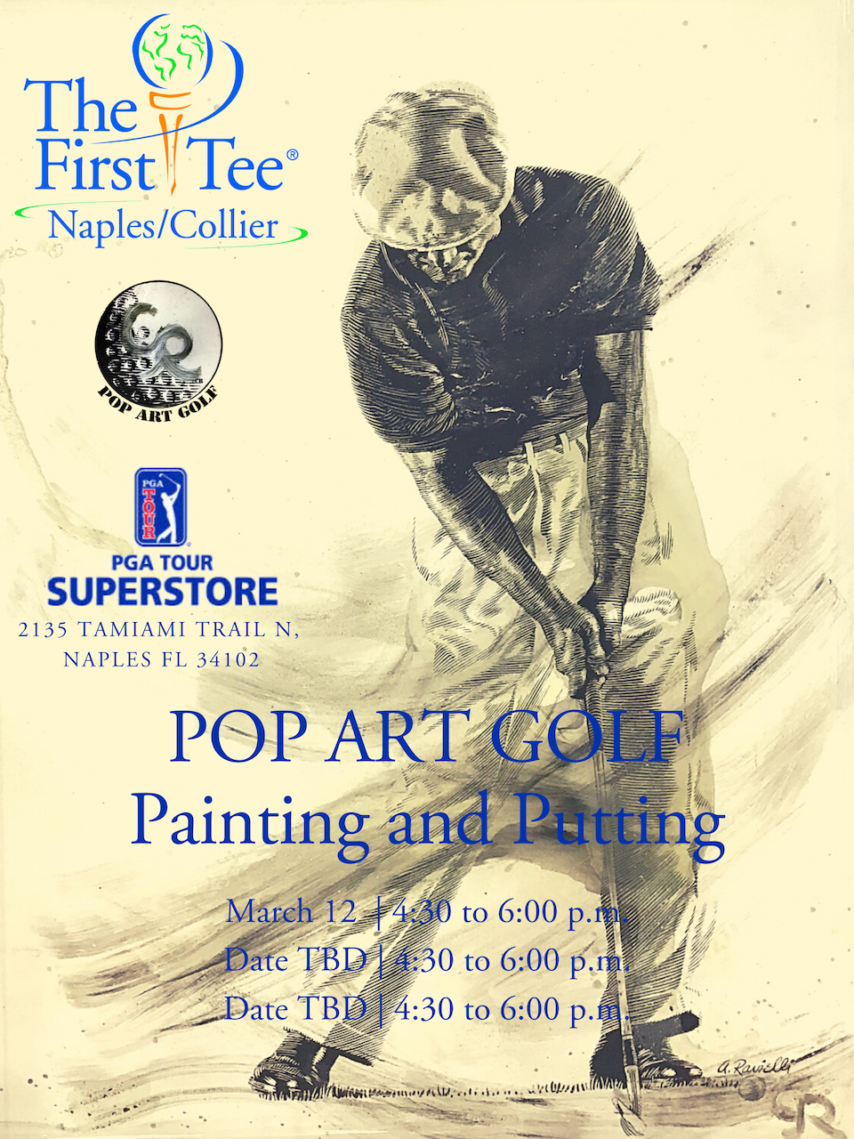 Pop Art Golf Putt & Paint Registration - First Tee - Naples/Collier